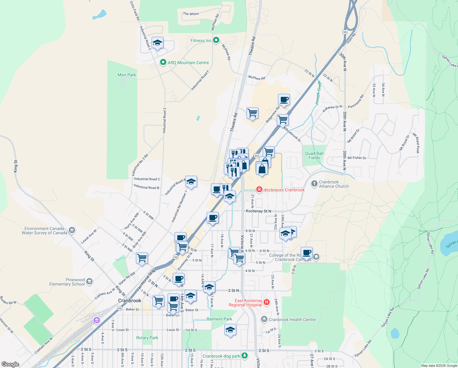 Cranbrook Street North, Cranbrook BC - Walk Score
