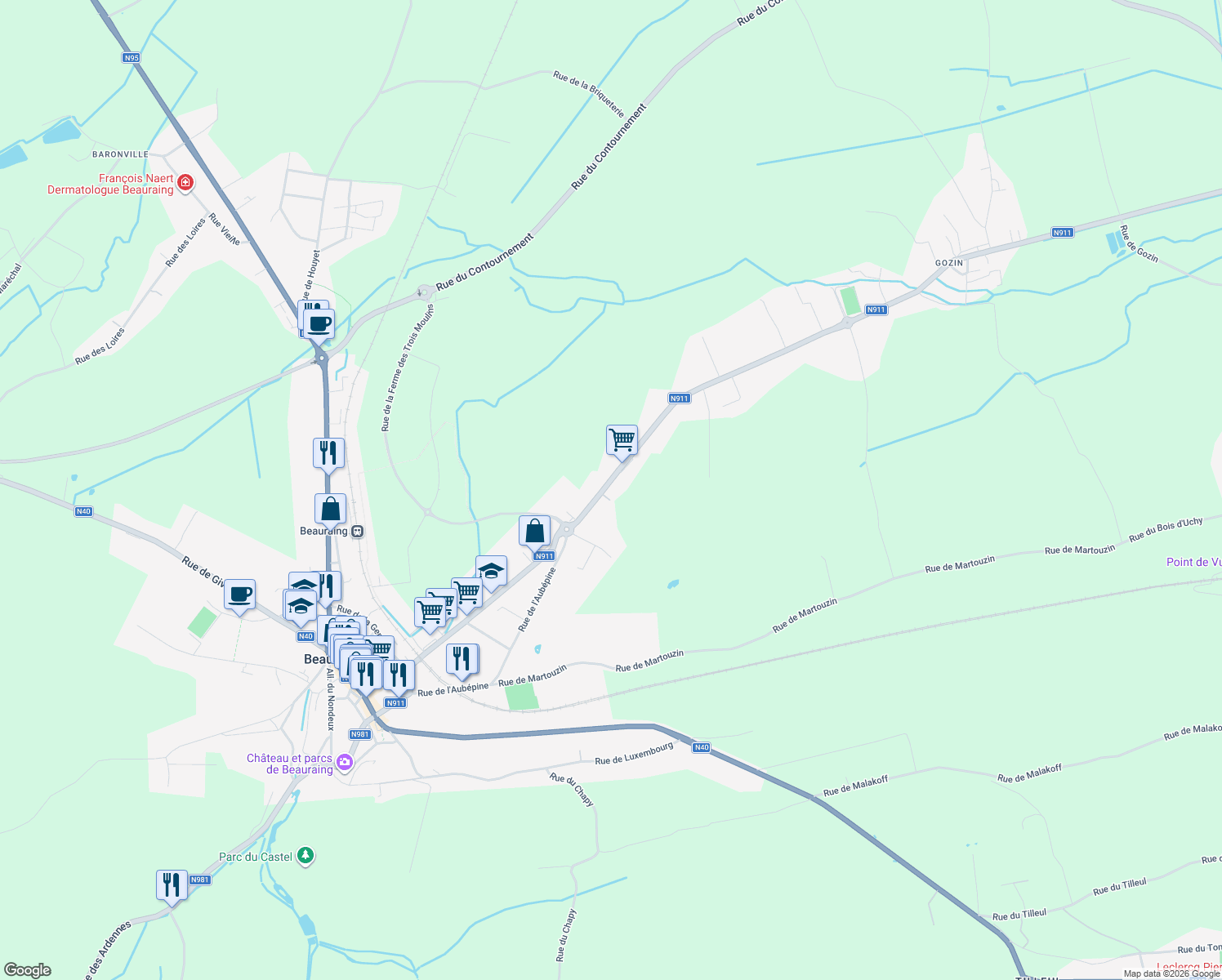 144 Rue de Rochefort, Beauraing Région Wallonne - Walk Score