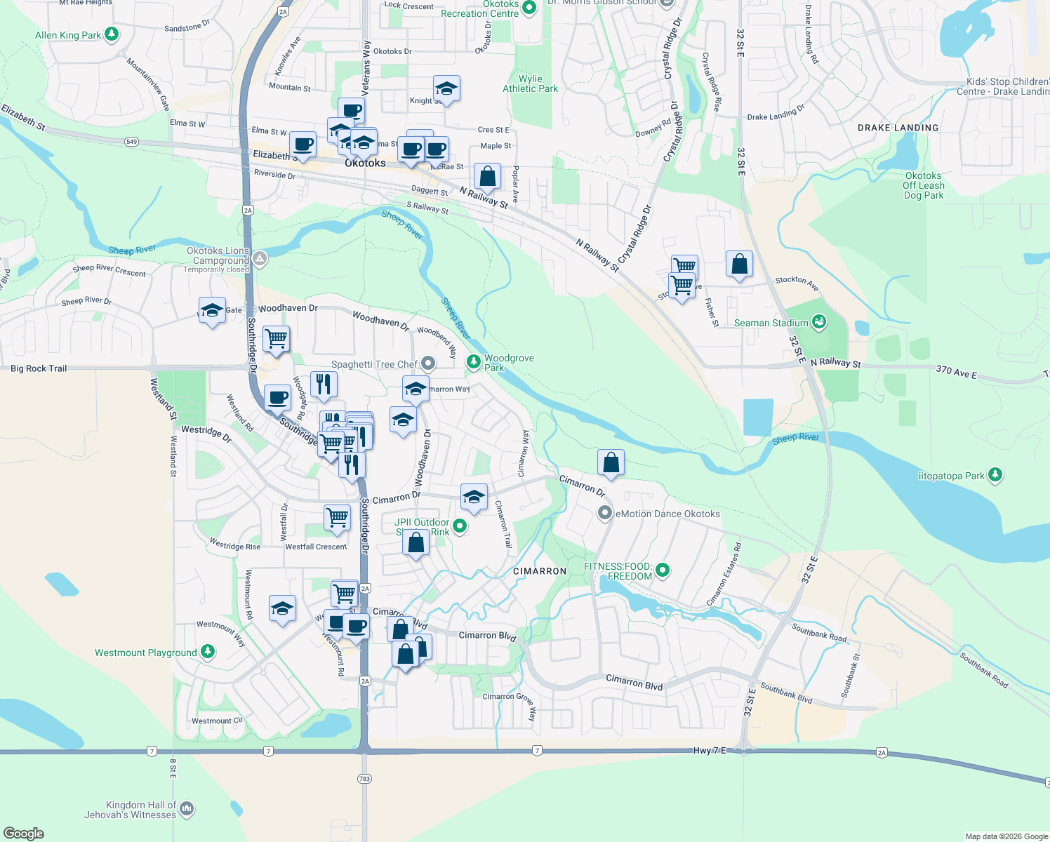 68 Cimarron Way, Okotoks AB - Walk Score