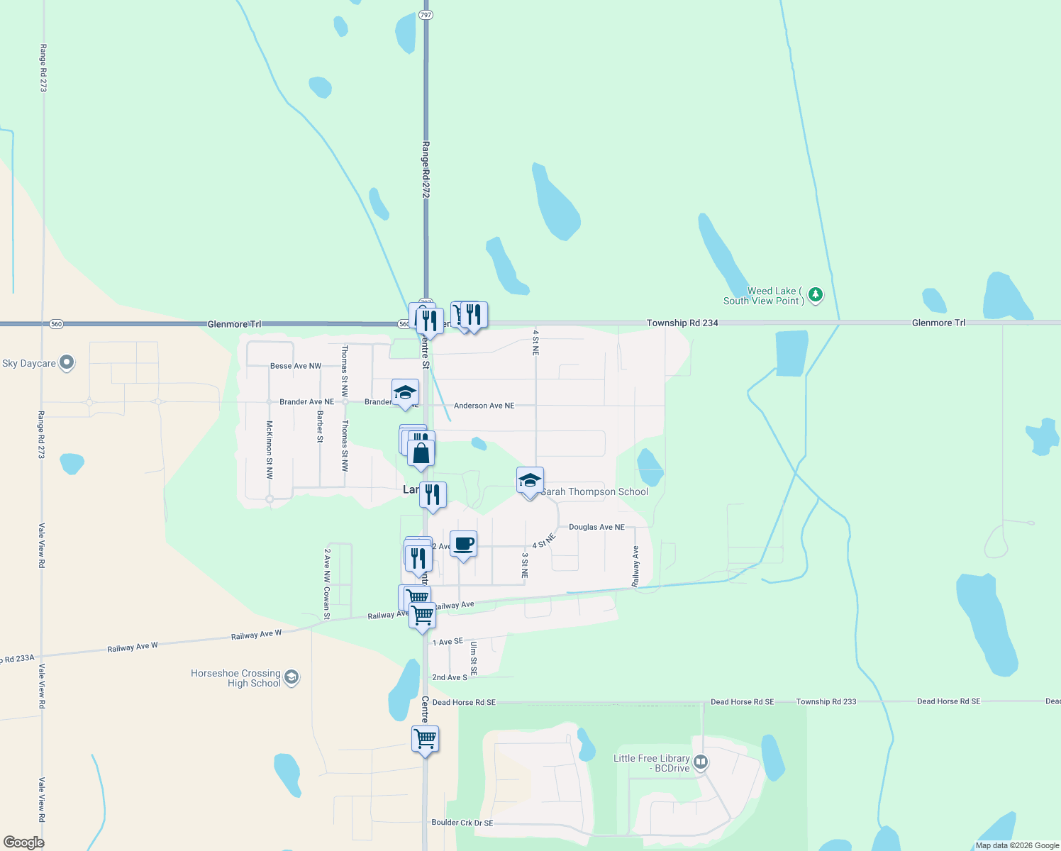 57 Wilson Road Northeast, Langdon AB - Walk Score