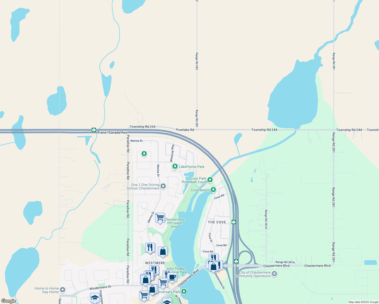 7 Shoreline Vista, Chestermere AB - Walk Score