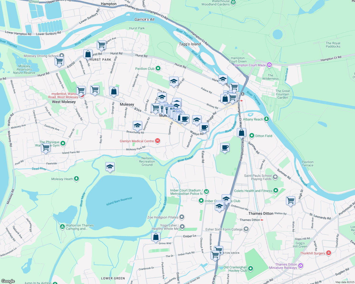 Bell Road, East Molesey England - Walk Score