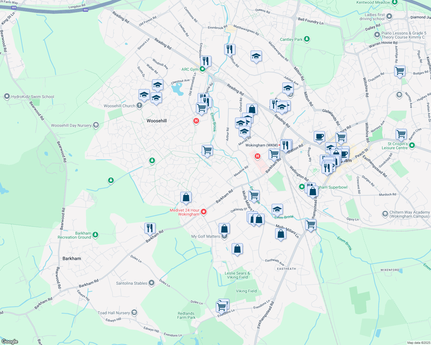 Woosehill Lane, Wokingham England - Walk Score
