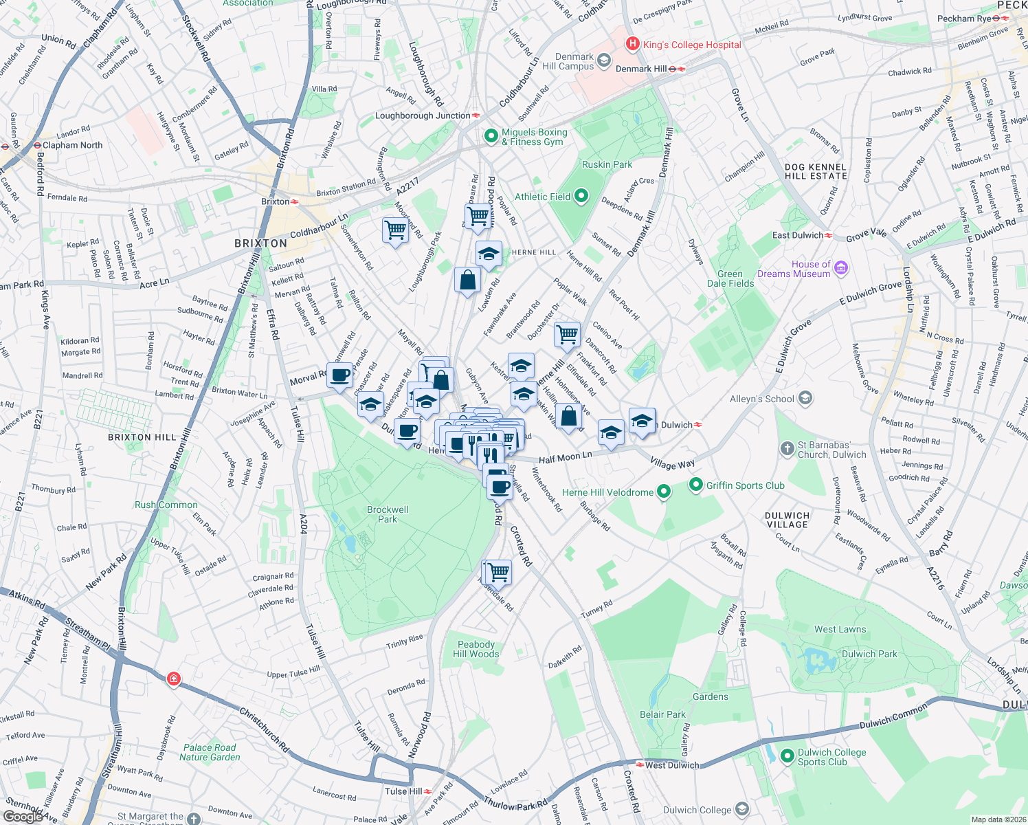 Herne Hill, Greater London England - Walk Score