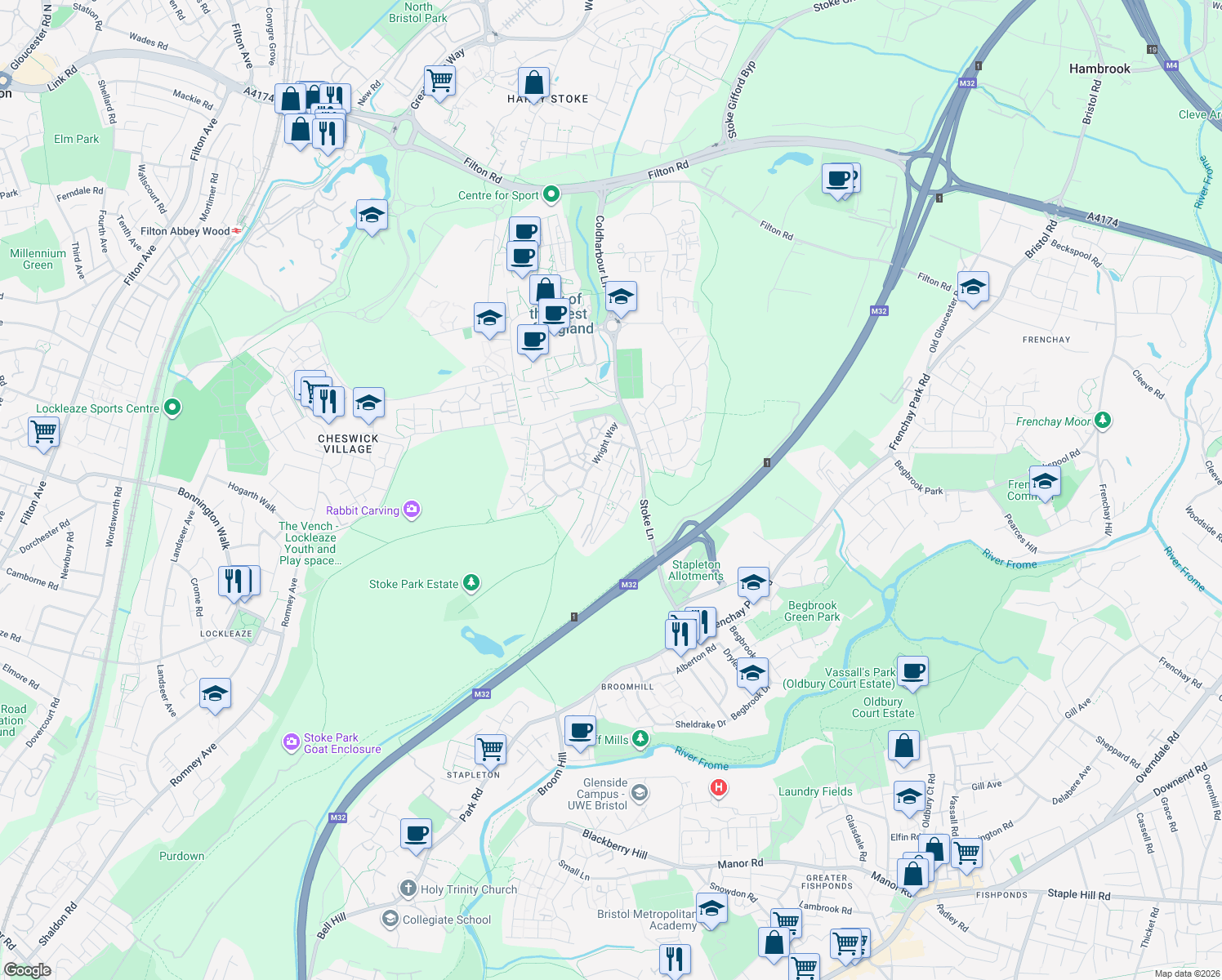 Parnell Road, Stoke Gifford England - Walk Score