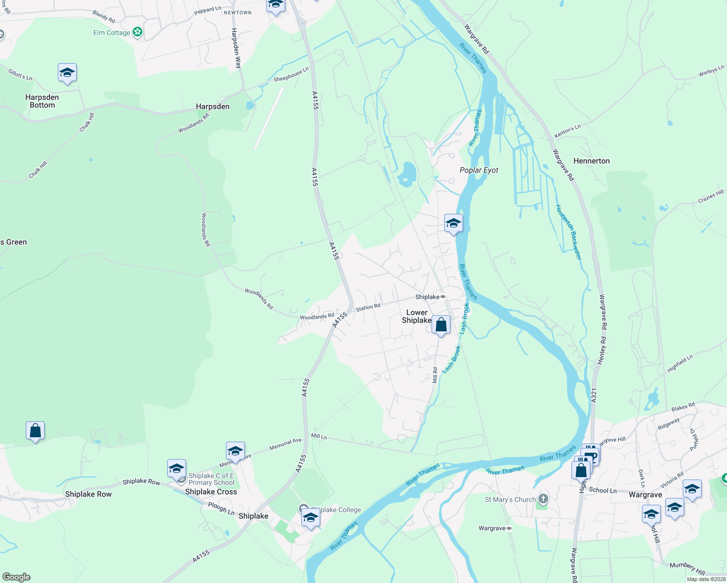 Quarry Lane, Shiplake England - Walk Score