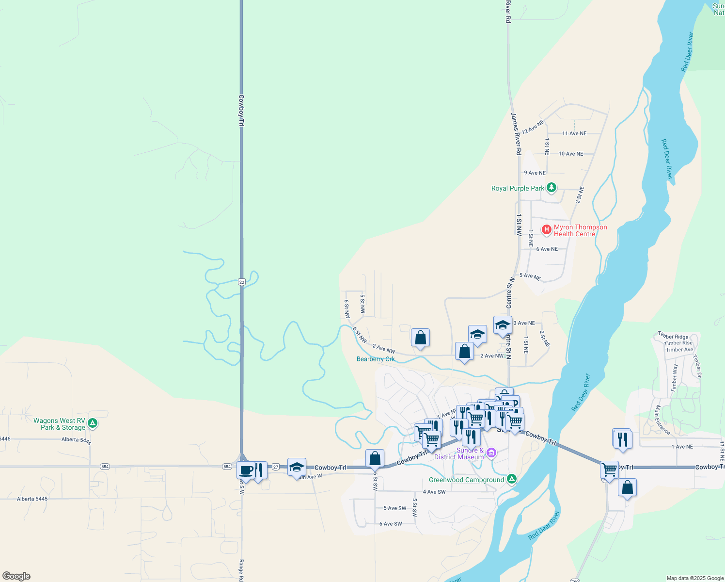5 Street Northwest, Sundre AB - Walk Score
