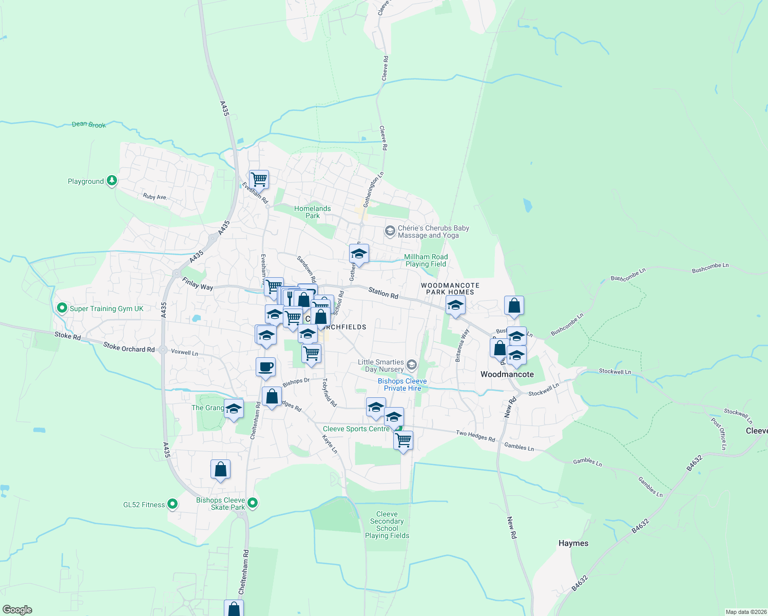 Priory Lane, Bishops Cleeve England - Walk Score