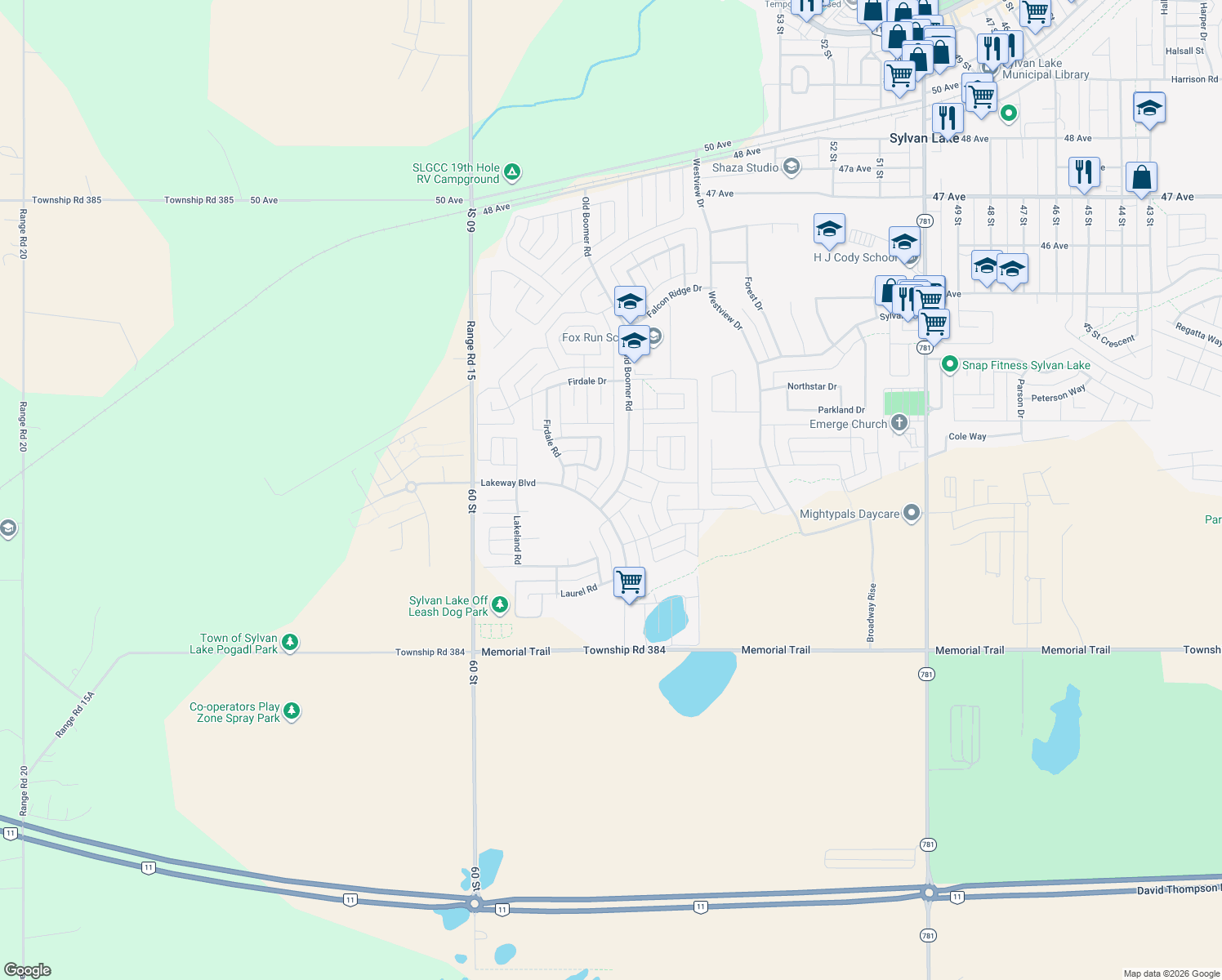 144 Old Boomer Road, Sylvan Lake AB - Walk Score