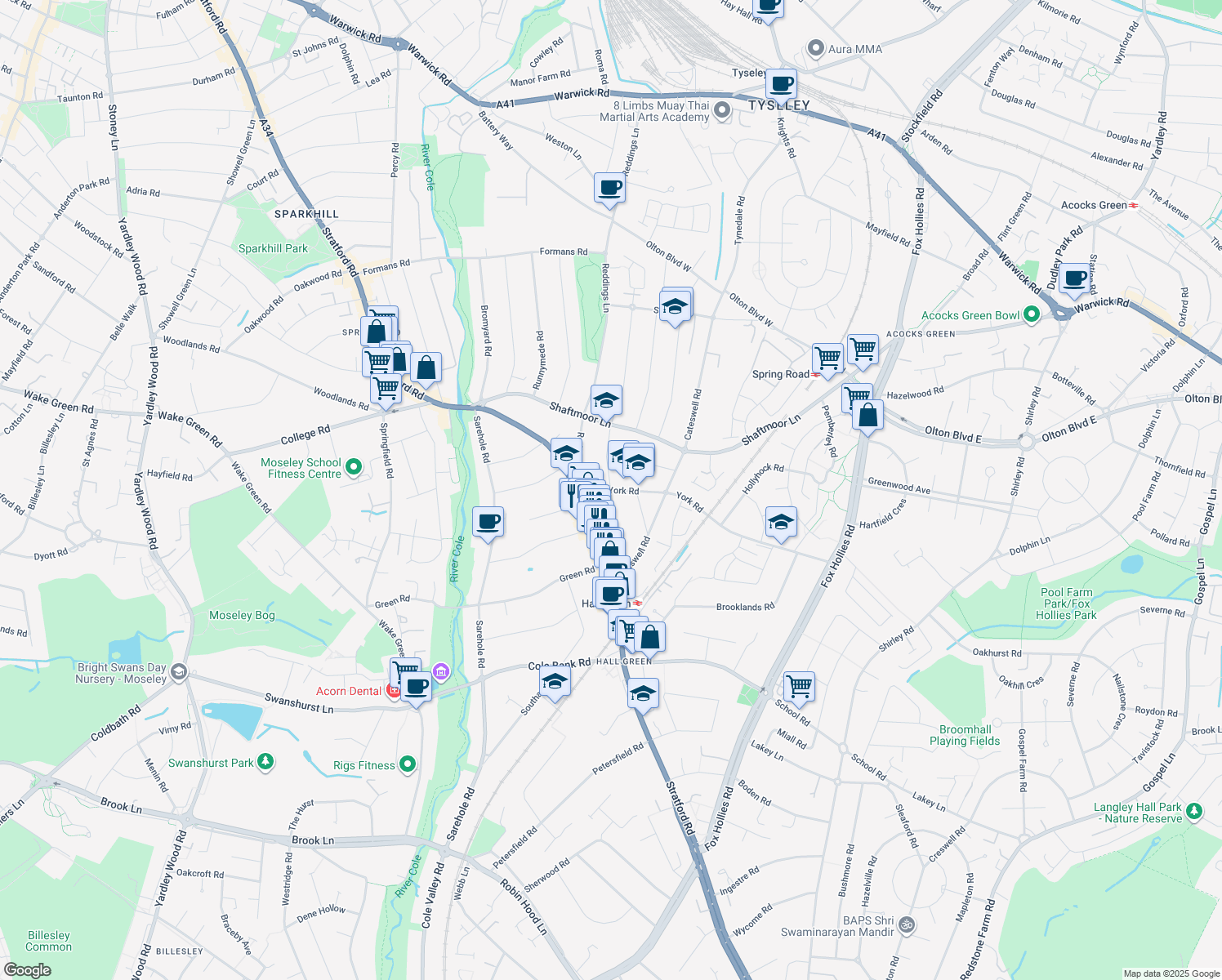 Russell Road, West Midlands England - Walk Score