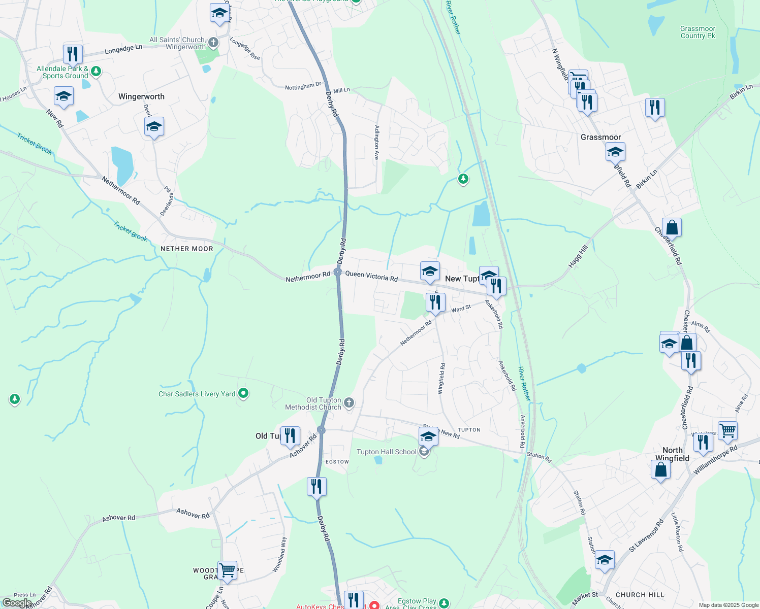 Sunningdale Park, New Tupton England - Walk Score
