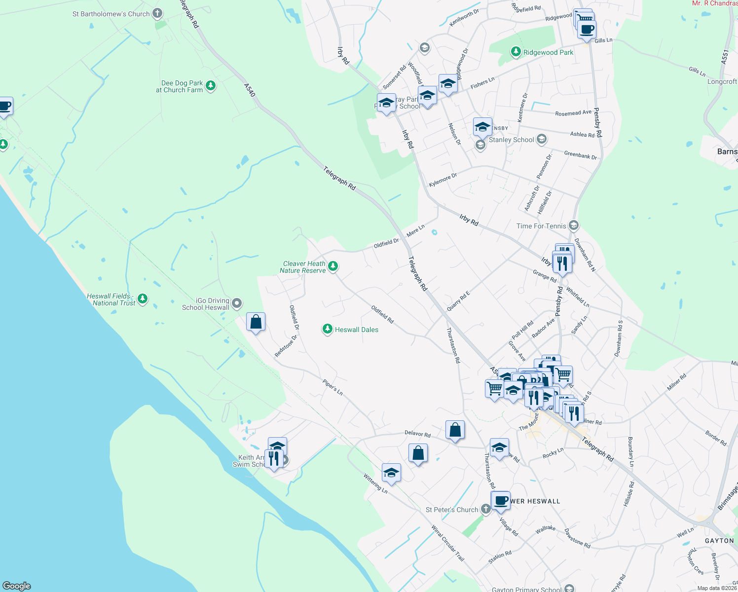 Oldfield Way, Heswall England - Walk Score