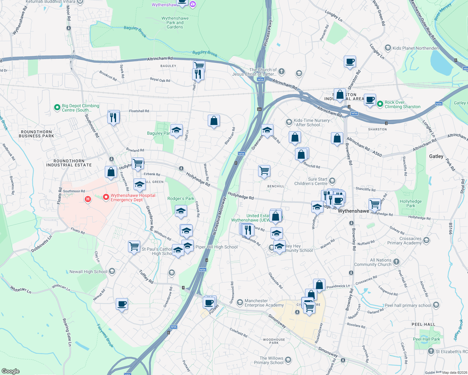 Greenwood Road, Wythenshawe England - Walk Score