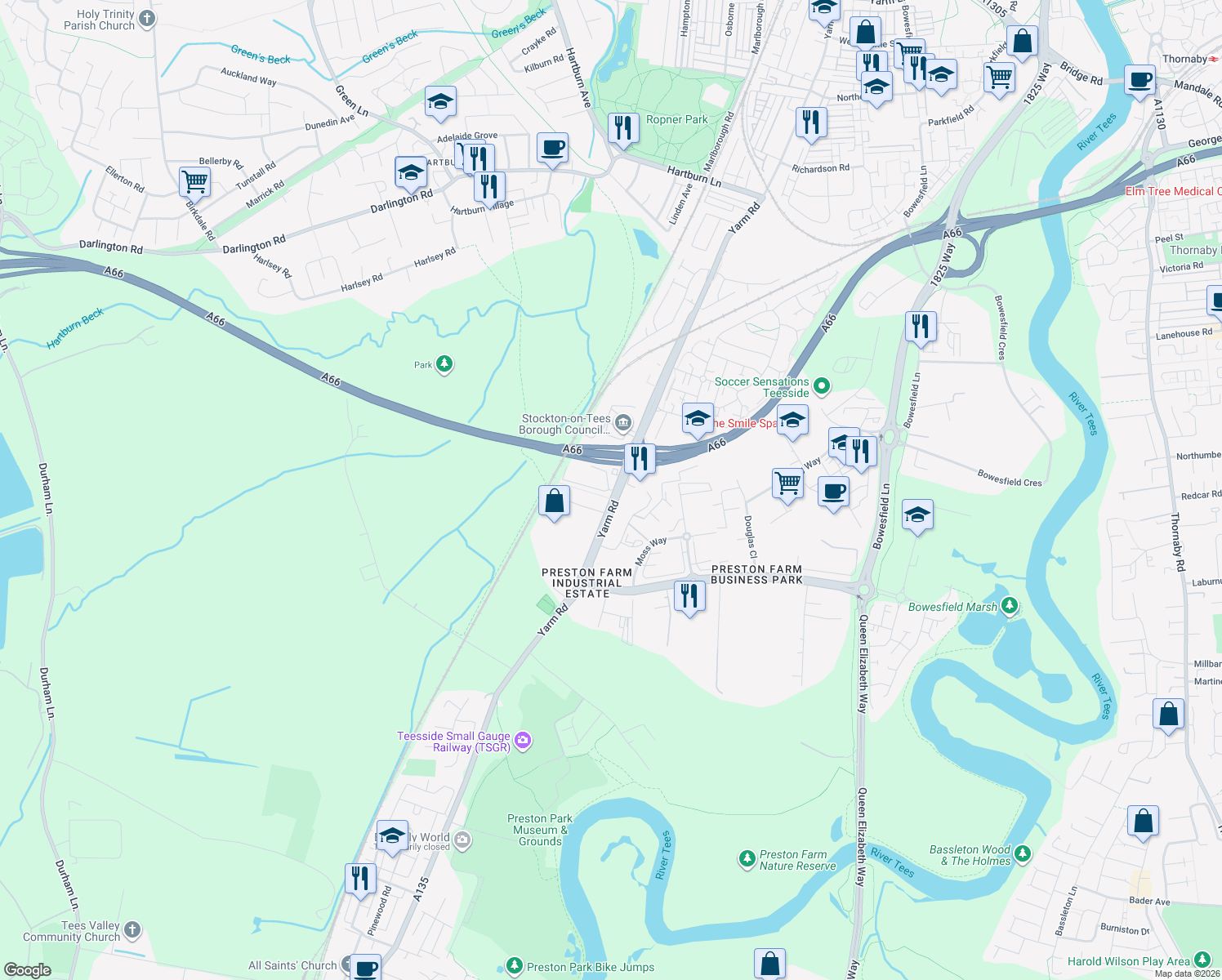 Yarm Road, Stockton-on-Tees England - Walk Score