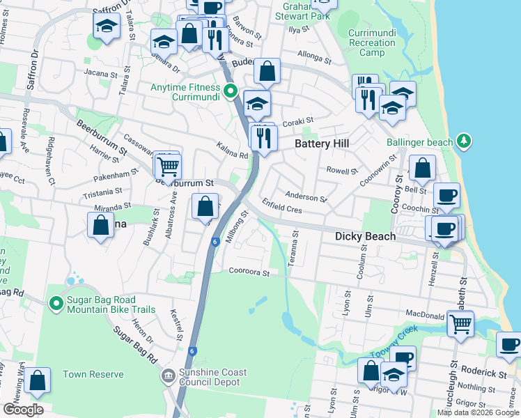 57 Beerburrum Street, Sunshine Coast QLD - Walk Score