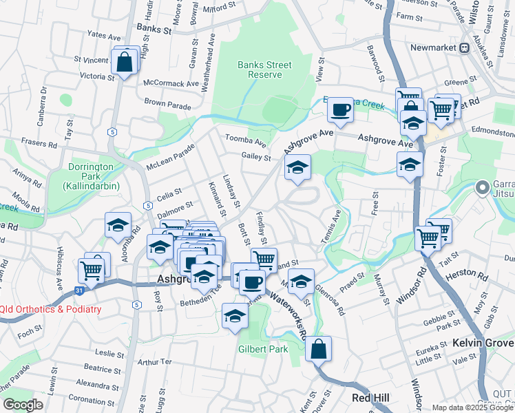 8 Ashgrove Crescent, Brisbane QLD - Walk Score