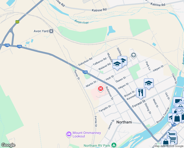 102 Newcastle Road, Northam WA - Walk Score