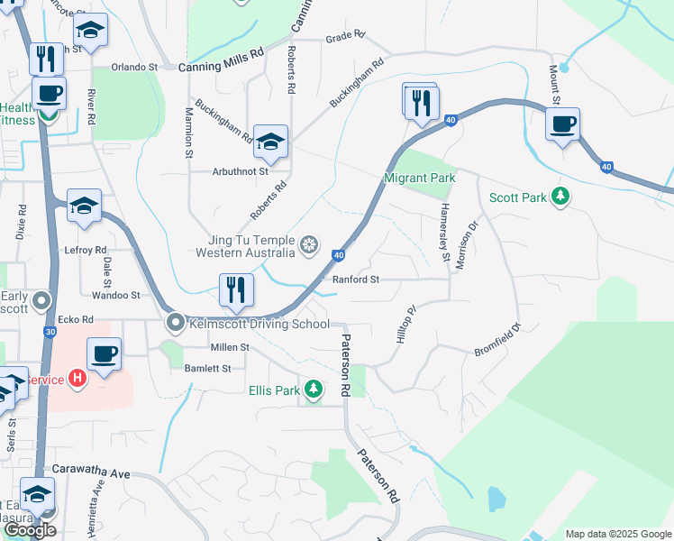 135 Brookton Highway, Perth WA - Walk Score
