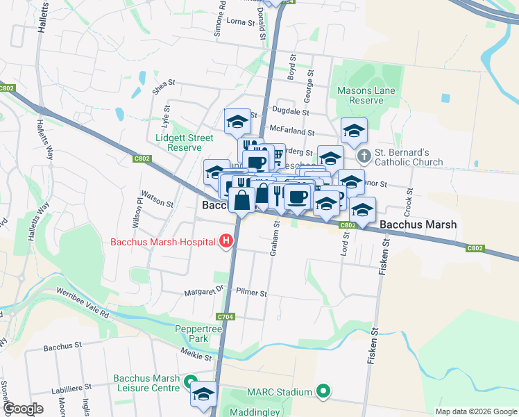 124 Main St, Bacchus Marsh VIC - Walk Score