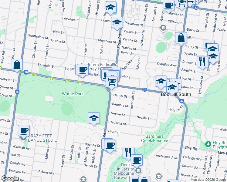 156 Elgar Road, Melbourne VIC - Walk Score