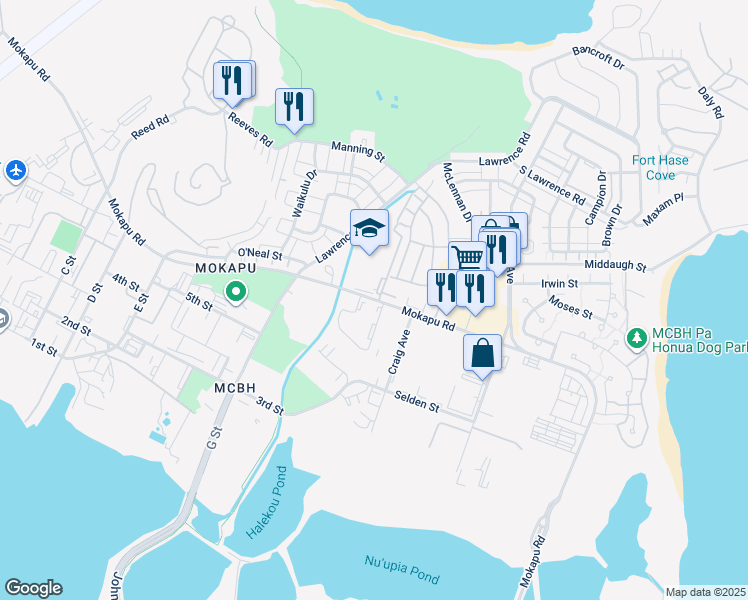 Marine Corps Base Hawaii HI - Walk Score