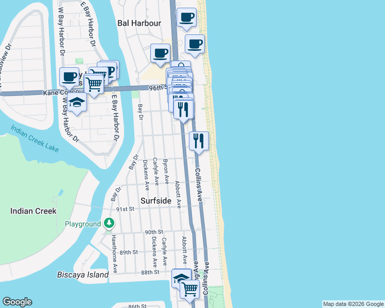 9300 Collins Avenue, Surfside FL - Walk Score