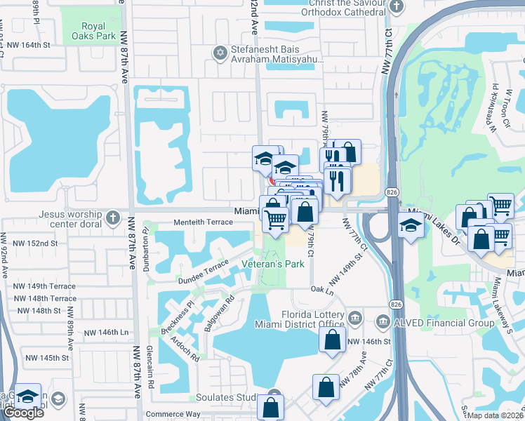 Miami Lakes Area Map