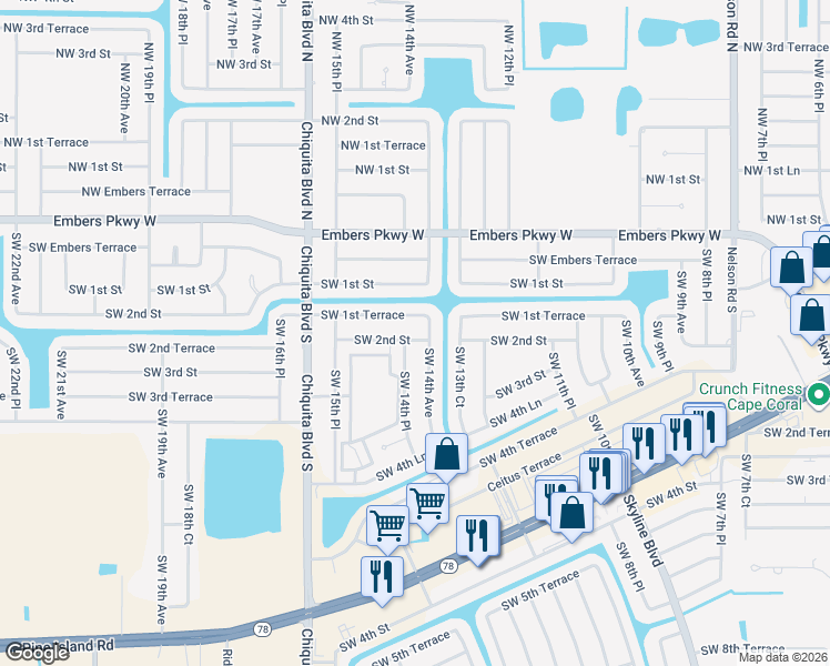 1405 Southwest 2nd Street, Cape Coral FL - Walk Score