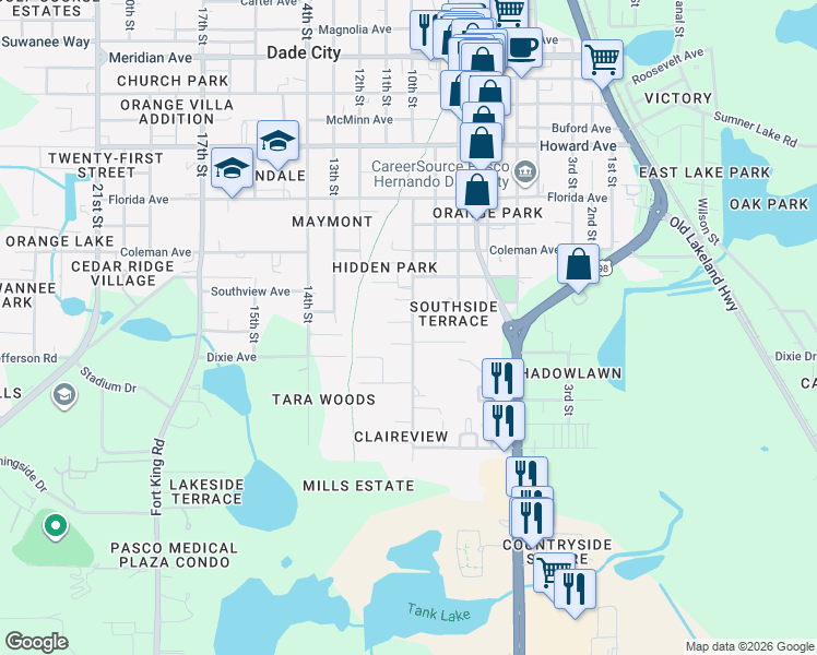 Map Of Downtown Dade City Florida RV Resort In Dade City, FL Blue