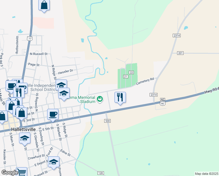 1405 Cemetery Road, Hallettsville TX - Walk Score