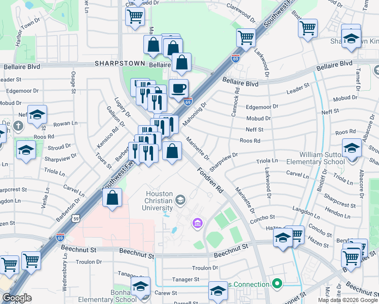 7443 Fondren Road, Houston TX - Walk Score