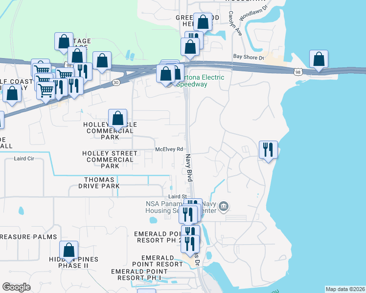 428 Thomas Drive, Upper Grand Lagoon FL - Walk Score
