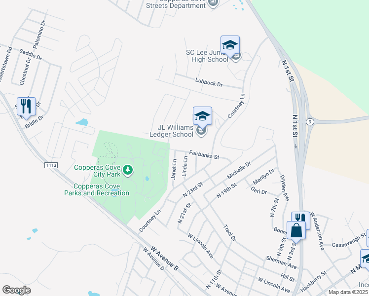 1602 Fairbanks Street, Copperas Cove TX - Walk Score