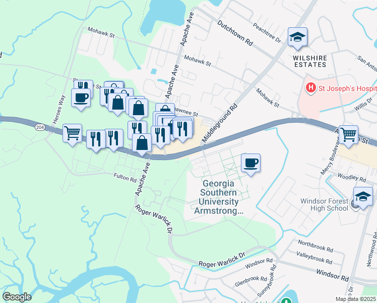 Abercorn Street & Middleground Road, Savannah GA - Walk Score