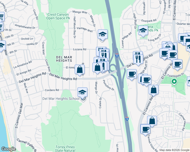 2582 Del Mar Heights Road, San Diego CA - Walk Score