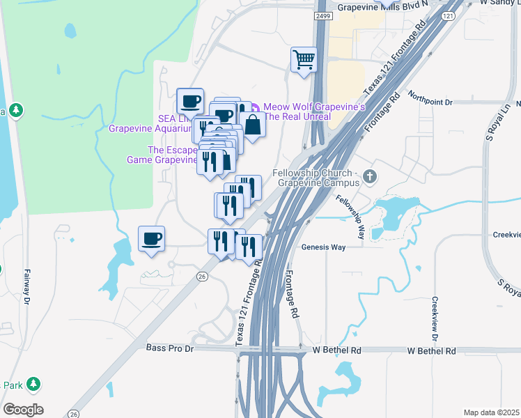 Grapevine Mills Trail, Grapevine TX - Walk Score