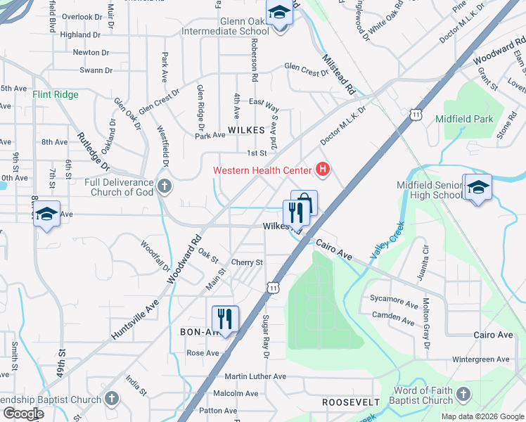 1014 Woodfield Road, Midfield AL - Walk Score