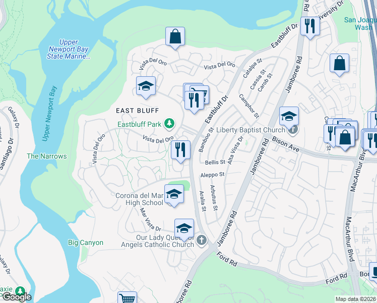 2325 Eastbluff Drive, Newport Beach CA - Walk Score