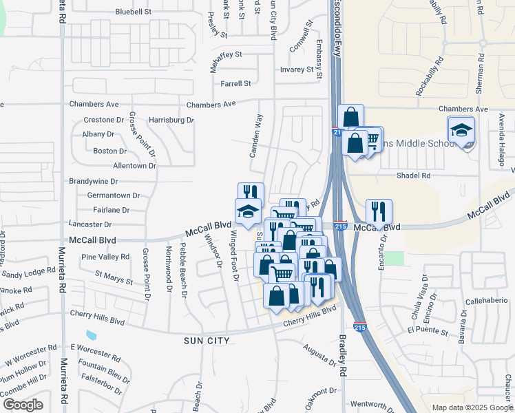 Sun City Boulevard, Menifee CA - Walk Score