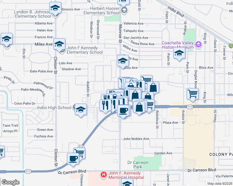 Street Map Of Indio Ca