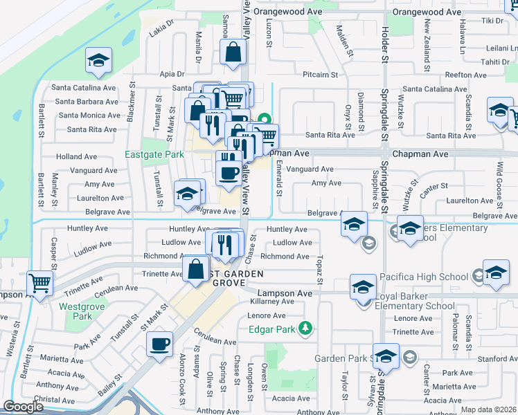 12200 Valley View Street, Garden Grove CA - Walk Score