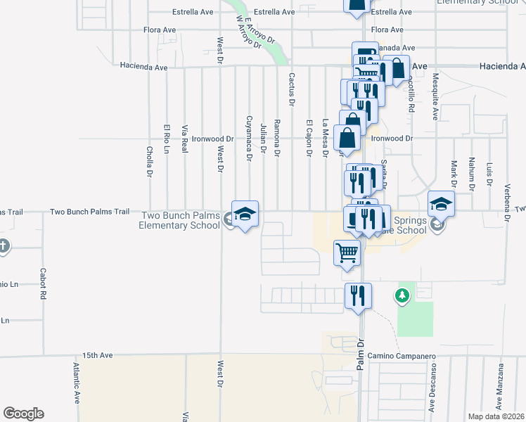 Two Bunch Palms Trail, Desert Hot Springs CA - Walk Score