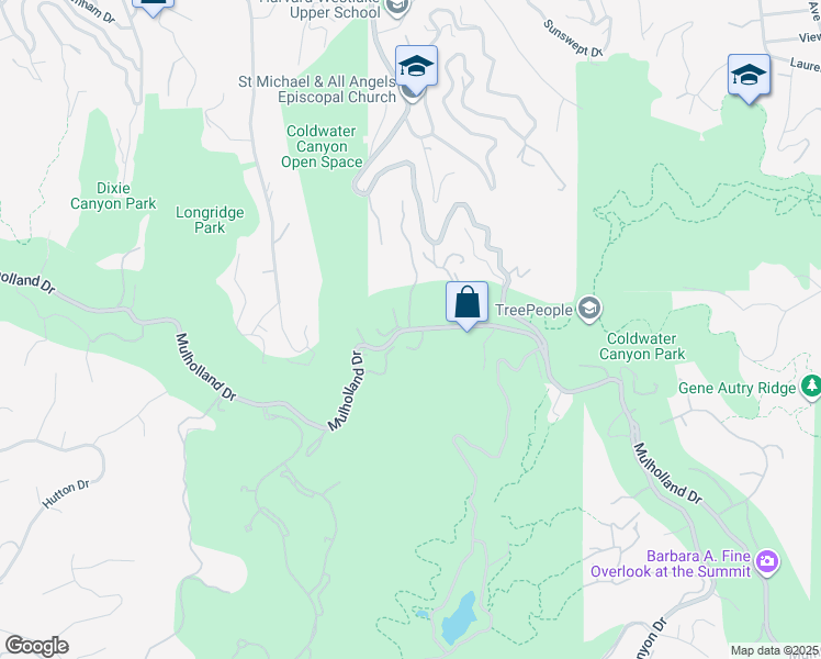 Mulholland Drive & Coldwater Canyon Lane, Los Angeles CA - Walk Score