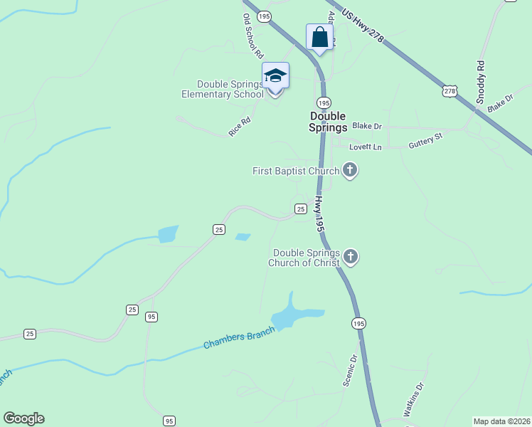 222 County Road 25, Double Springs AL - Walk Score