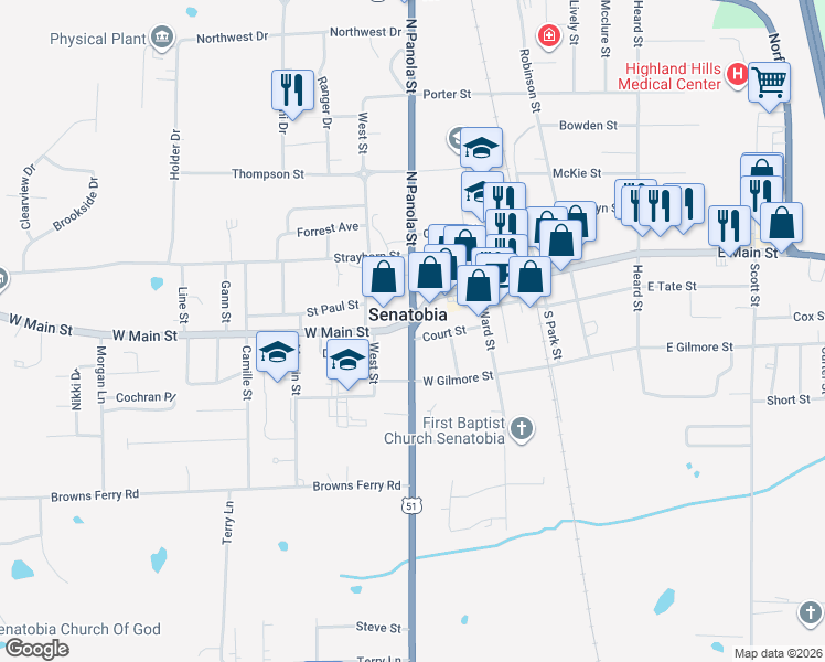 South Panola Street, Senatobia MS - Walk Score