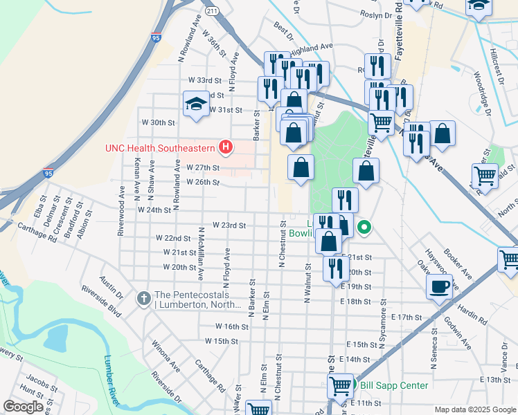 100 West 24th Street, Lumberton NC - Walk Score