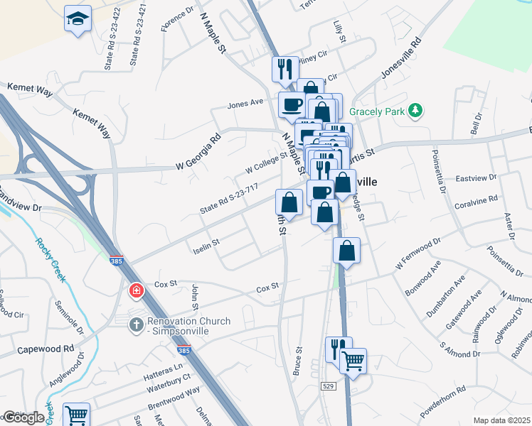 300 South Street, Simpsonville SC - Walk Score