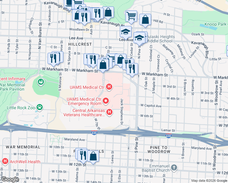 4301 West Markham Street, Little Rock AR - Walk Score