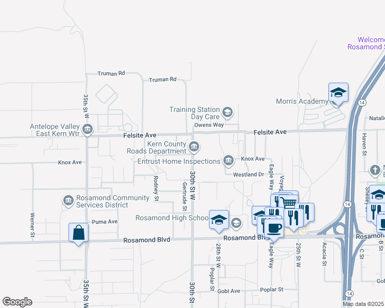 30th Street West, Rosamond CA - Walk Score