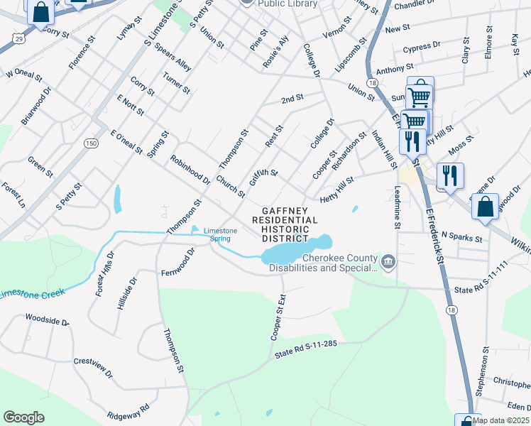 1115 College Drive, Gaffney SC - Walk Score